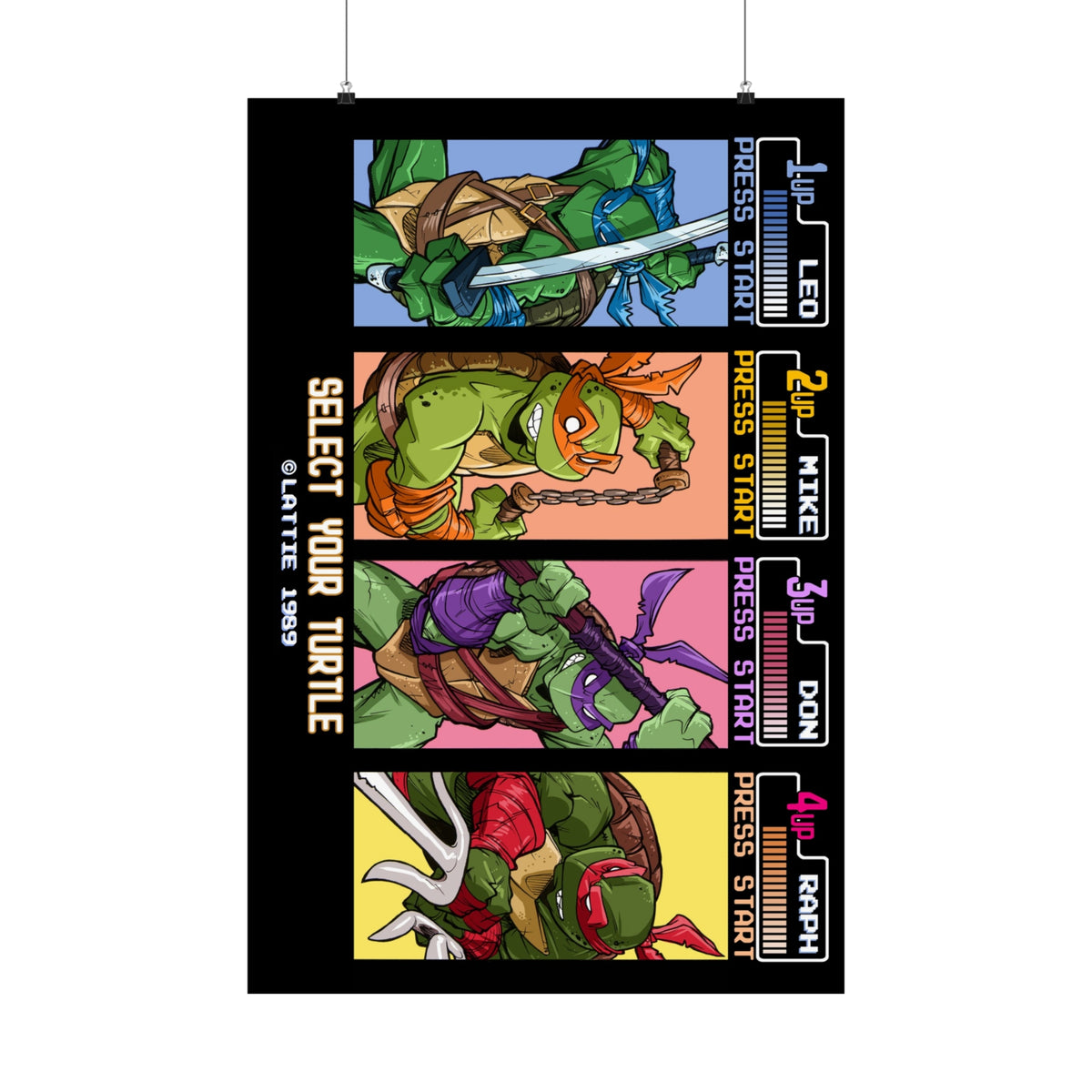 TMNT Select your Turtle – Tim Lattie - Lattie Ink