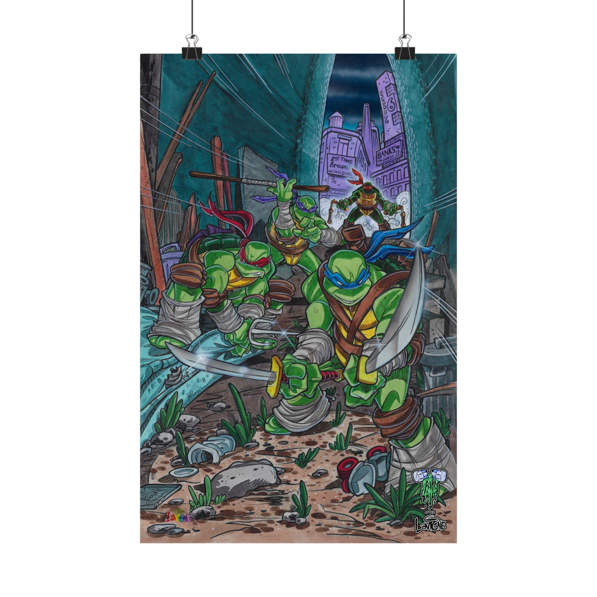 🐢🔥 Sewer Side Legends – Lattie & Lavigne Exclusive Art Poster – Tim ...